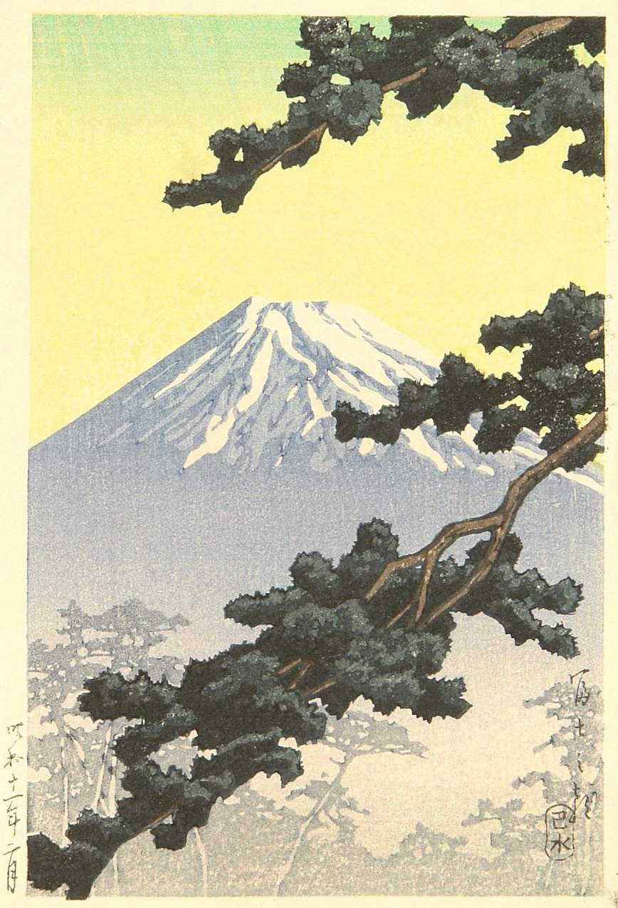 Mount Fuji in the Morning - Kawase Hasui Catalogue
